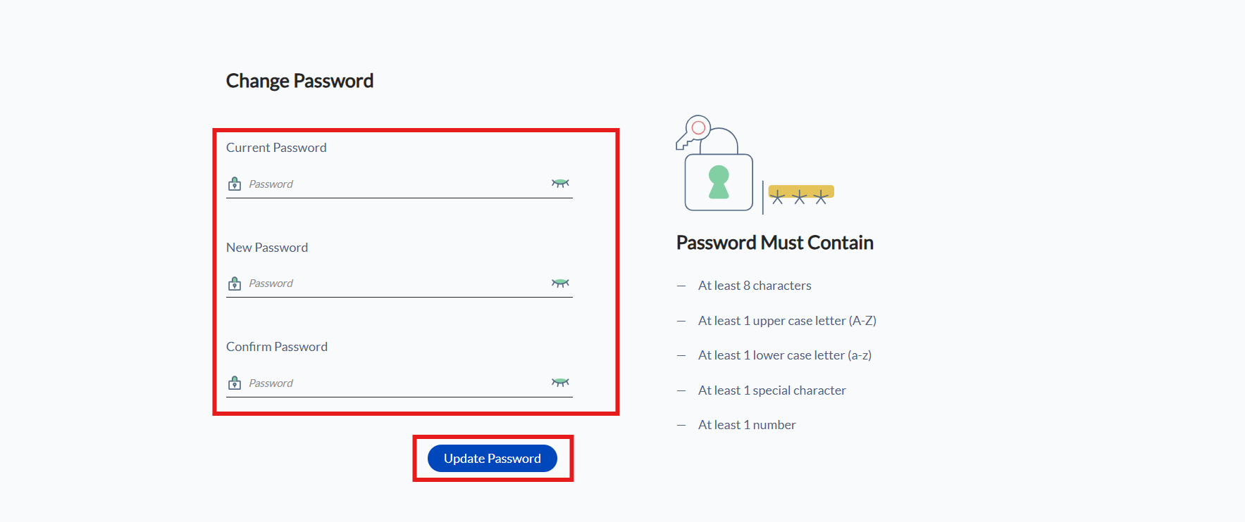 Changing Password