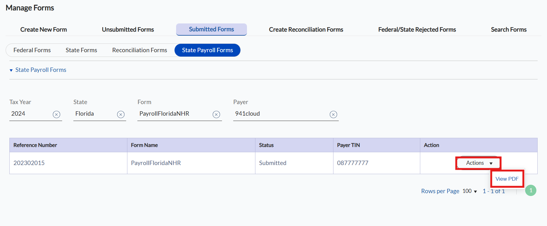 Manage State Payroll Forms